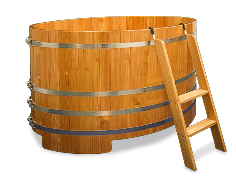 Sauna Tauchbecken / Saunabottich 168 x 106 cm, Lärche, hygieneversiegelt | ESTA Pool-Shop