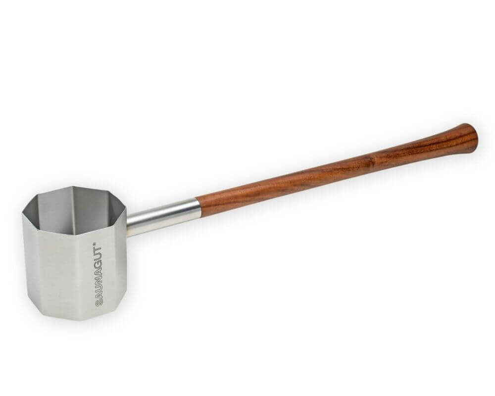 Saunakelle OCTAGON mit Griff aus Nussbaum | ESTA Pool-Shop